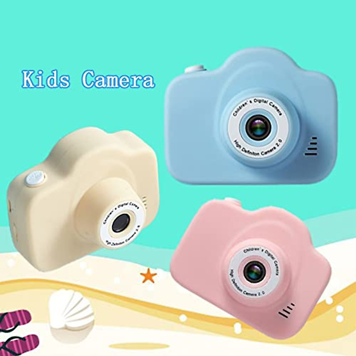Lanhui Digital Camera Toy for Kids - Children's Portable Rechargeable Built-in Games Photo Video Digital Camera with 32G Memory Card Gift for Boys Girls