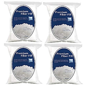 Bupete 600g/21oz Polyester Fiber Fill, Premium Fiber Fill Stuffing, Fluff Stuffing High Resilience Fill Fiber for Stuffed Animal Crafts, Pillow Stuffing, Cushion Stuffing