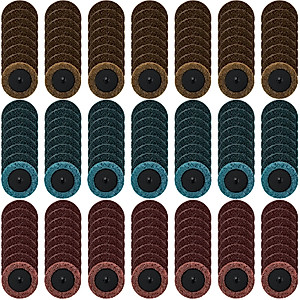 150 Pcs Sanding Discs Set 2 Inch Roll Lock Discs Sanding Pads Die Grinder Accessories Surface Conditioning Discs Fine Medium Coarse for Die Grinder Sanding Disc Surface Grind Burr Polish