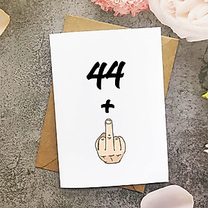 MAGJUCHE Funny 45th Birthday Card, 44+1 women Or Men Sweet 45 Years Old Birthday Gift Joke Card