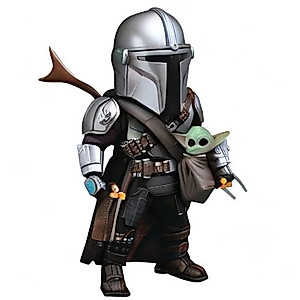 Beast Kingdom Star Wars: The Mandalorian: The Mandalorian EAA-122 Egg Attack Action Figure, Multicolor