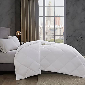 Sleep Philosophy Thinsulate Fibers 3M Scotchgard Moisture Wicking Down Alternative Comforter with 300TC Cotton Sateen Cover, King, White