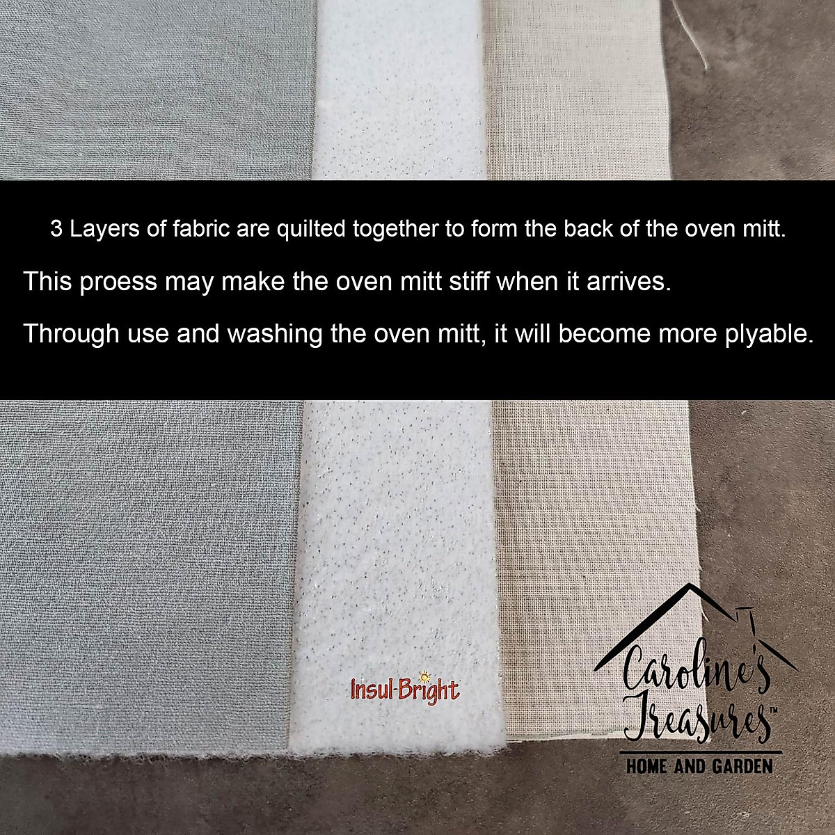 Caroline's Treasures MLM1146OVMT Lots of White Standard Poodle Oven Mitt Heat Resistant Thick Oven Mitt for Hot Pans and Oven, Kitchen Mitt Protect Hands, Cooking Baking Glove