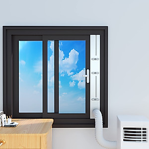 Portable Air Conditioner Window Kit, with Adjustable Window Seal for AC Unit, AC Window Vent Kit, Sliding Window Air Conditioner Kit for Doors Windows and 5.9 inch Diameter Exhaust Hose