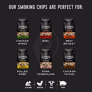 Fire & Flavor Premium All Natural Wood Chips for Smoker - Wood Chips for Smoking - Smoker Wood Chips - Smoker Accessories Gifts for Men and Women - Peach - 2lbs