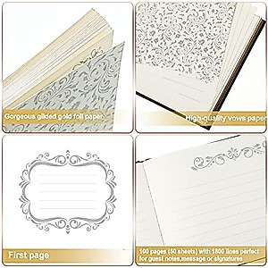 Zonon Funeral Guest Book, Black Guest Book with Pen and Table Sign, 50 Page Memorial Service Guest Book, Guestbook in Loving Memory for Wedding Funeral Memorial Bridal Shower, 9 x 6 Inch