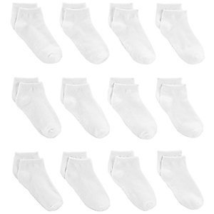 Simple Joys by Carter's Baby 12-Pack Socks, White Crew, 2-3T