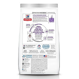 Hill's Science Diet Adult Sensitive Stomach and Skin, Small Bites Dry Dog Food, Chicken & Barley Recipe, 4 lb. Bag
