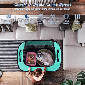 Dog Playpen,Pet Playpen,Foldable Dog Cat Playpens,Portable Exercise Kennel Tent Crate,Water-Resistant Breathable Shade Cover, Indoor Outdoor Travel Camping Use for Small Animals with Carrying Case(S)