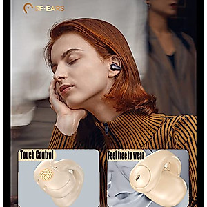 Open Ear Bone Conduction Earbuds Clip On Head Set Wireless Ear Clip Bone Conduction Headphones Headset Cycling Running Workout Earbuds Bluetooth Bone Conducting Induction Earphones Headphone