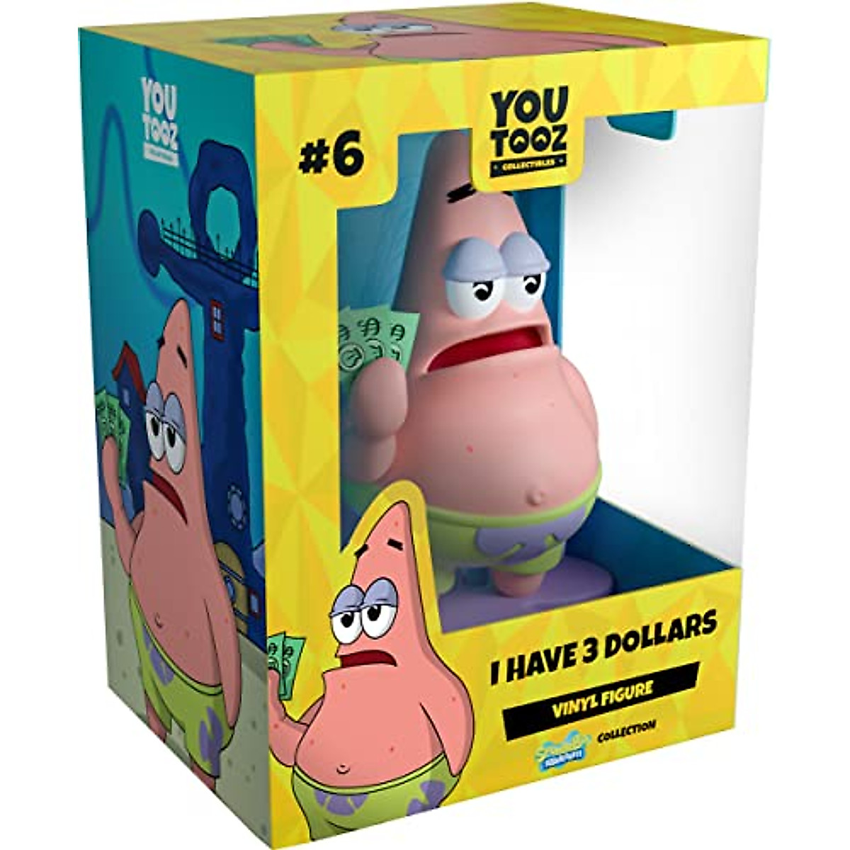 I Have 3 Dollars, 4" Patrick Collectible Figure, Based on Funny Internet Meme, High Detailed Collectible Figure - Youtooz Spongebob Squarepants Collection Based on Cartoon TV Series