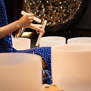 Meinl Sonic Energy Crystal Singing Bowl 9" A Note Brow Chakra, High-purity Quartz — for Meditation, ASMR, Sound Therapy, Yoga