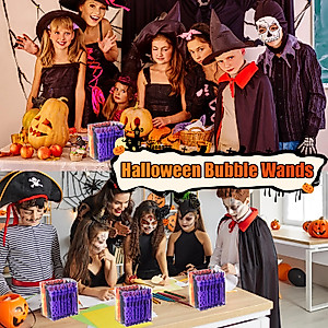 Liliful 100 Halloween Mini Bubble Wands Bulk Bubble Wands Tubes Party Favors Gifts Bubbles Halloween Toys for Halloween Party Supplies Trick or Treat Prizes Goodie Bags Fillers (Classic)