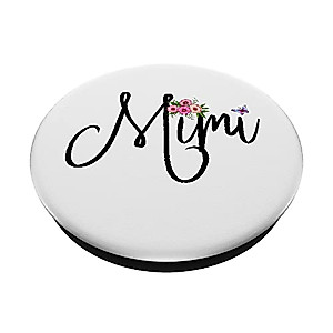 Mimi with Flowers & Butterfly Fun Grandmother Gift PopSockets Swappable PopGrip
