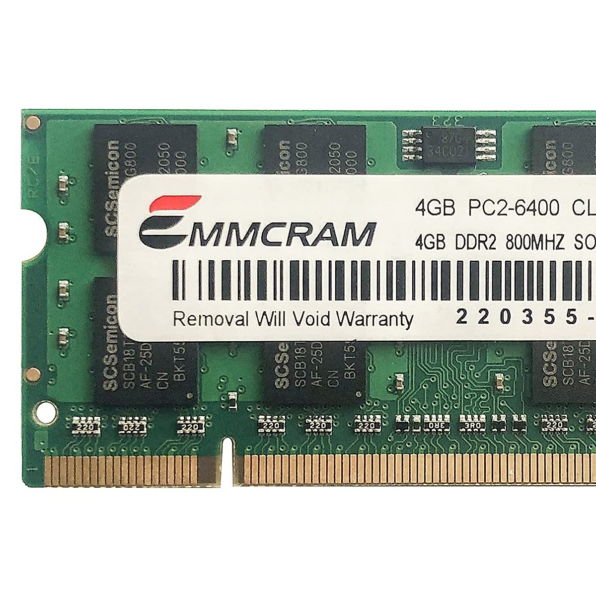 EMMCRAM 8GB (2 x 4GB) PC2-6400 DDR2-800 200PIN SoDIMM Laptop RAM Non-ECC Unbuffered Notebook Memory for Dell E6400,E6500, Inspiron 1545, M4400,E5500