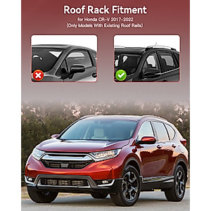 GDSMOTU 2Pcs Roof Racks Cross Bars Compatible for Honda CR-V 2017-2022 Luggage Cargo Carrier, Black 165LBS Aluminum Cargo Carrier Rooftop Bag Luggage Racks Cross bar