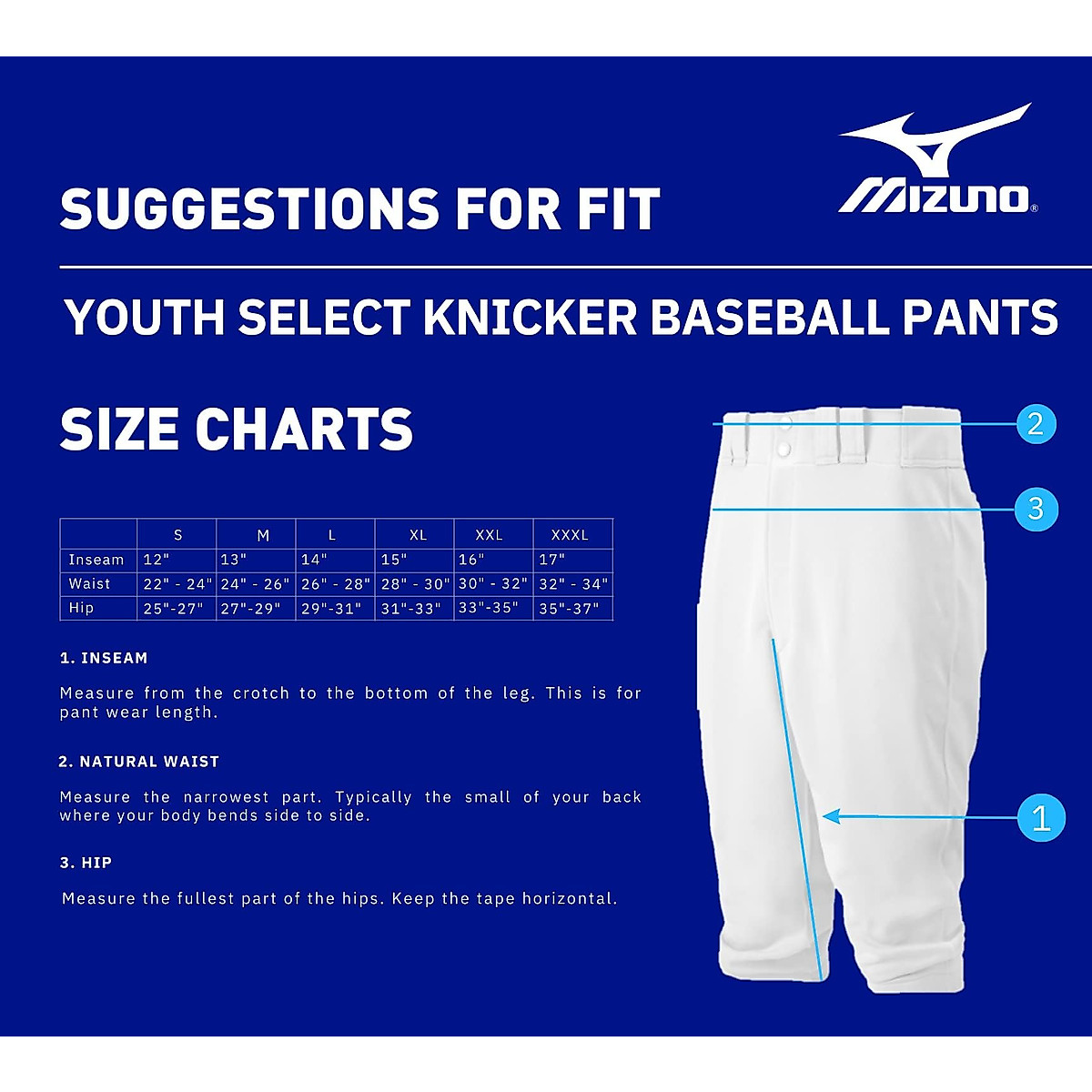 Mizuno Boys Premier Baseball Youth Select Short Pant XXXL White, White, 3X-Large US