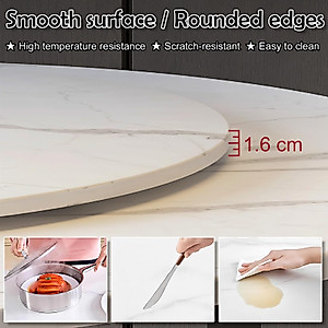 Wooden Rotating Plate For Dining Table With Silent Bearings, Ø 20 24 28 32 36 39 Inch Tabletop Round Rotating Serving Tray, Easy To Reach Food Lazy Susan Turntable