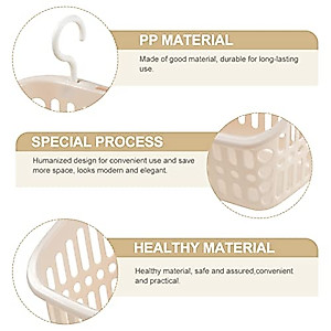 Zerodeko 2Pcs Bathroom Organizing Basket Plastic Hanging Shower Caddy with Hook Shampoo Conditioner Storage Basket for Home Kitchen Bathroom