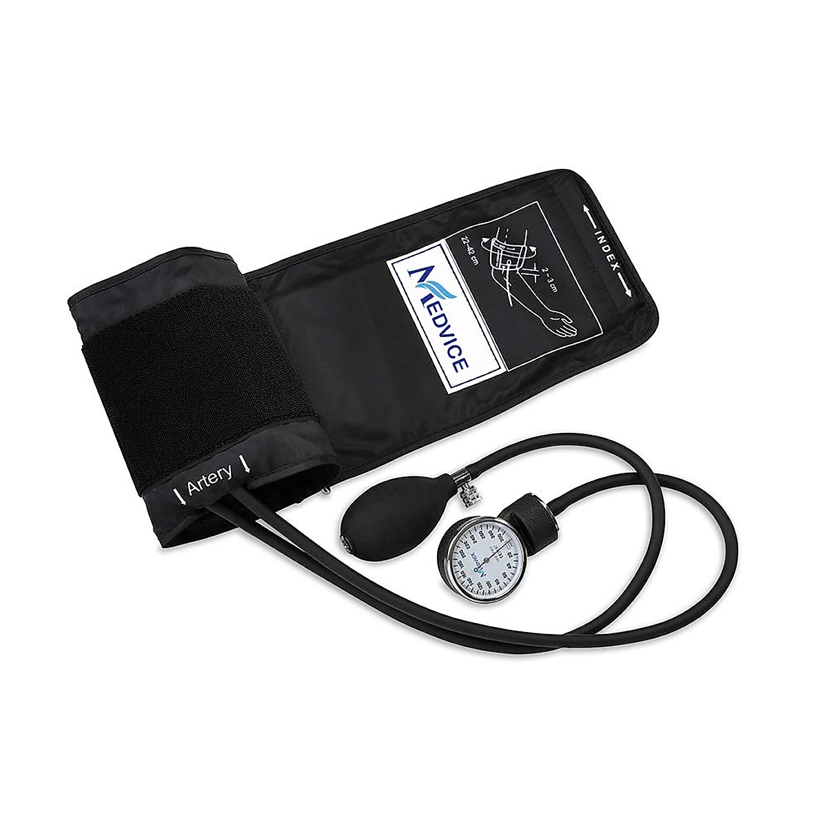 MEDVICE Manual Blood Pressure Cuff - Universal Size Aneroid Sphygmomanometer - Nurses BP Monitor - Best Adult BP Machine