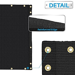 Patio Deck Balcony Privacy Screen 3'x50' Outdoor Yard Pool Porch Patio Fence Privacy Screen for Backyard Chain Link Fence with Zip Ties Black