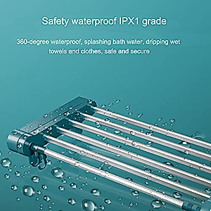 Electric Heating Towel Rack Smart Towel Rack Drying Home Bathroom Towel Rack Free Punch,Green