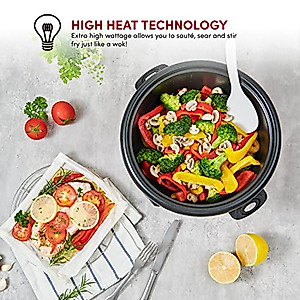 AROMA® 20-Cup (Cooked) Super Pot® Rice & Grain Cooker, Food Steamer & Multicooker with Sauté, Soup, and Spanish Rice Functions, Automatic Keep Warm Mode, Steam Rack Included, Red (ARC-1021DR)