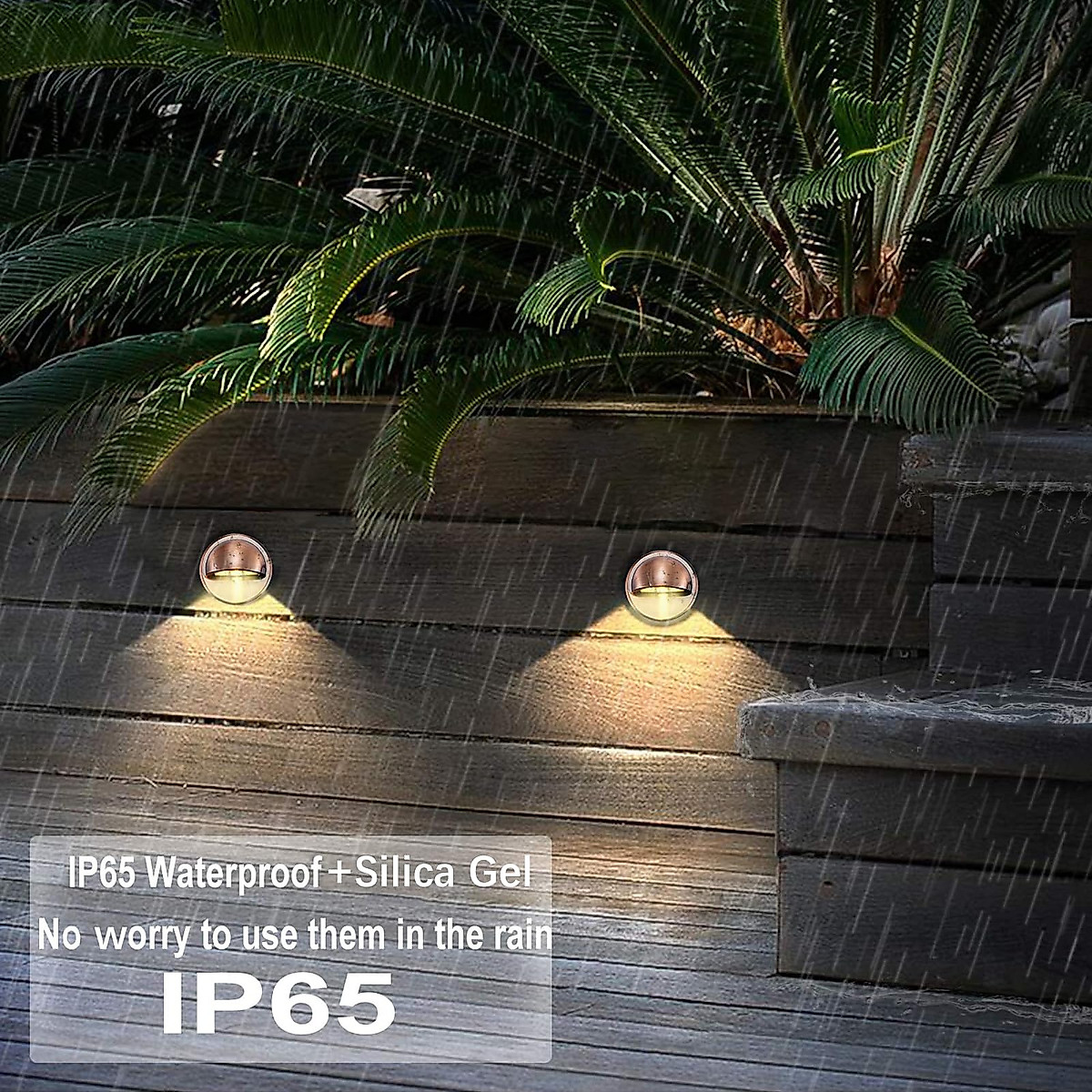 CHNXU LED Outdoor Deck Lights Kits, Φ1.38in Warm White 20 Pack Bronze, Low Voltage 12 Volt DC IP65 Waterproof, Electric Wired Recessed Stair Step Riser Mini Under Landscape Lighting for Outside Yard