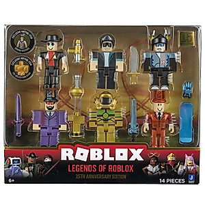 Roblox Action Collection - Legends of Roblox 15th Anniversary Gold Six Figure Pack, 6 years and up [Includes Exclusive Virtual Item]