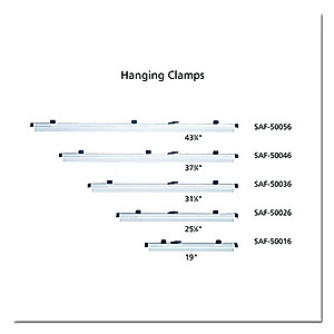 Safco Products Mobile Plan Center (5060) Steel Floor Mount Document Sorter Reducing Clutter & Easily Transportable 18 Clamps Fits 24" - 42" Hanging Clamps Holds Docs, Plans, Artwork, Drawings