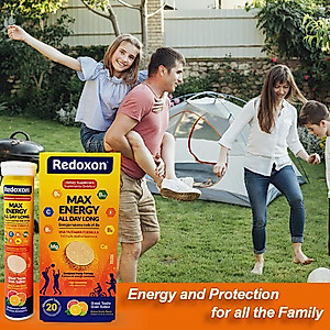 Redoxon Max Energy, Helps Support Inmune System, Citrus Flavor, 20 Effervescent Tablets, 2.82 Oz, Box