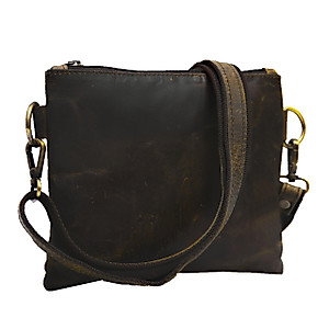 Satchel And Fable Leather Small Crossbody Bag for Women Designer Cell Phone Bag Wallet Purses Adjustable Strap Handbag for Ladies