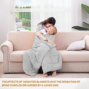 Rokduk Weighted Blanket Twin 10 Pounds 48x72 in Cooling Weighted Blanket Throw Size for Adults 1800 Brushed Microfiber Heavy Blanket with Premium Glass Beads Grey