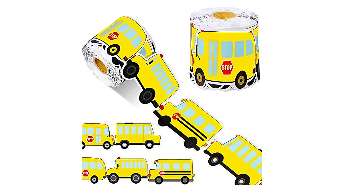 Perkoop Colorful Boho Bulletin Board Border - 69 Feet School Bus Trim