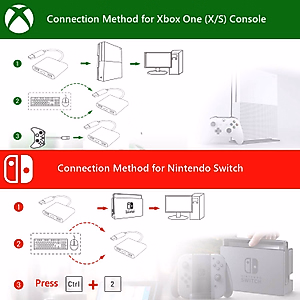 PS4 Keyboard and Mouse Adapter Converter for PS4 Pro/ PS4 Slim/ PS3/ Xbox One/One S/One X/Switch