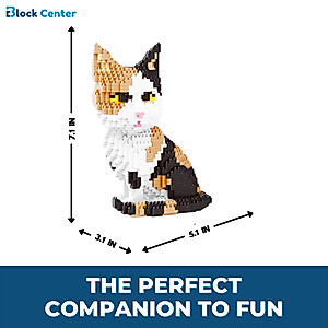 BLOCK CENTER Dachshund Dog 2024 Edition 3D Puzzle 2100 Pieces Building Blocks Set - Mini Block Gift Kit for Kids and Adults (Calico)