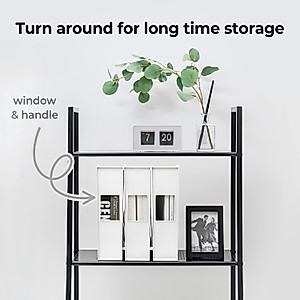 carrotez Open Front Magazine File Holder, Plastic Magazine Rack, Vertical File Organizers for Desk, Office Organization Essentials, 10.8" x 3.7" x 12.6" - 2 Pack, White