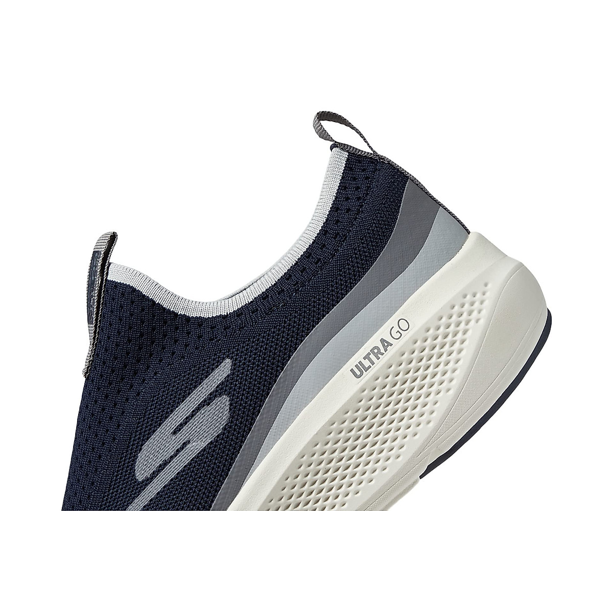 Skechers Men's GOrun Elevate-Athletic Slip-On Workout Running Shoe Sneaker with Cushioning, Navy/Grey, 11