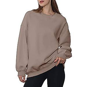 EFAN Sweatshirts Hoodies for Women Oversized Sweaters Fall Outfits Clothes 2023 Crew Neck Pullover Tops Loose Comfy Winter Fashion