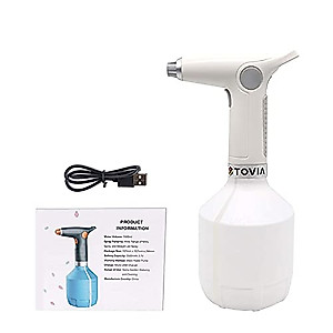 T TOVIA 1L Electric Plant Mister Spray Bottle for Indoor/Outdoor Plants, Electric Watering Can with Adjustable Copper Spout, Automatic Plant Watering Devices, for Hair, Cleaning Home, Gardening