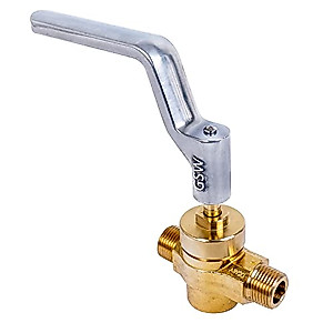GSW WR-GV Copper Gas Valve with Handle for Commercial Wok Range, CSA Approved, 1/2" NPT X 1/2" NPT 1/2 PSI