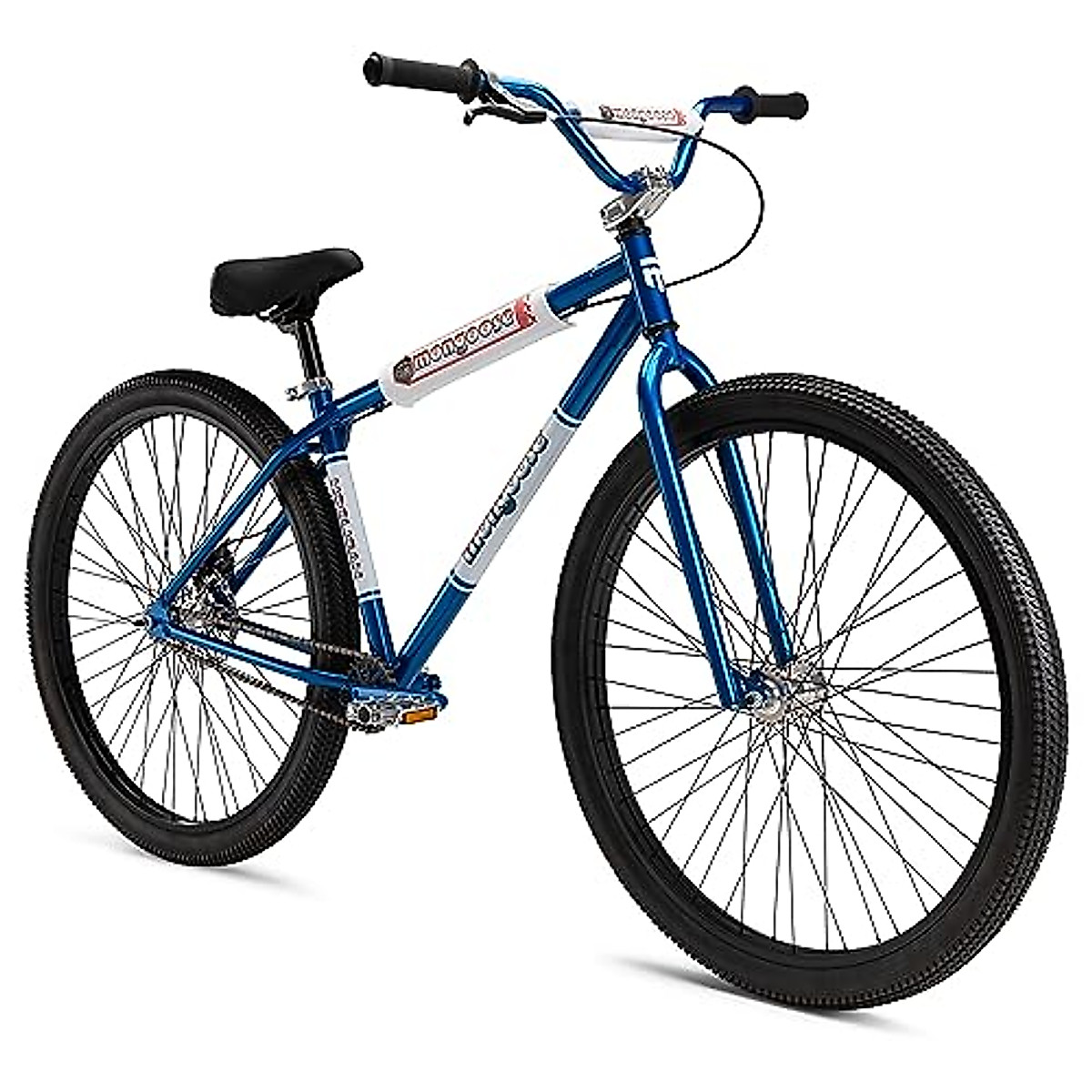 Mongoose Hooligan Mens and Womens BMX Bike, 29x2.3-Inch Wheels, Durable Steel Frame, Single Speed, Disc Brakes, Blue