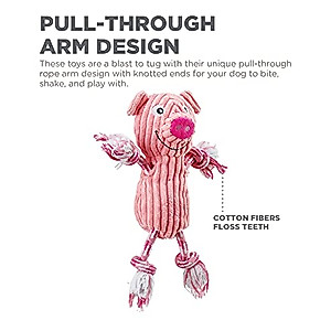 Outward Hound by Charming Pet Ranch Roperz Pig Plush Squeaky Dog Toy