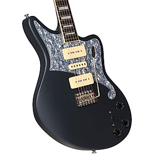 D'Angelico 6 String Solid-Body Electric Guitar, Right, Stone (DAPBEDBWMSTCTR)