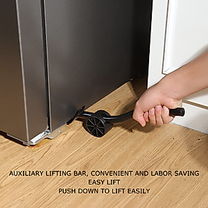 Furniture Dolly Mobile Roller, 300KG Load Bearing Extensible Appliance Roller, Fridge Stand Moving Cart with Adjustable Height Lifting Tool Lever for Washing Machines Refrigerators Dryers (Silver)