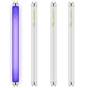 Qualirey 4 Pack Bug Zapper Replacement Light Bulbs 10W for 20W Indoor Bug Zapper, BL T8 F10W 13Inch Light Tube Compatible with Aspectek, Liba, Micnaron, Lulu Home and Other 20W Mosquito Zapper Lamp