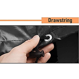 Bbqzone 31x31x24 Inches Fire Pit Cover Square, Fit for 28/30/31 inch Square Fire Pit Table, Heavy Duty Fabric with PVC Coating Rainproof and Windproof