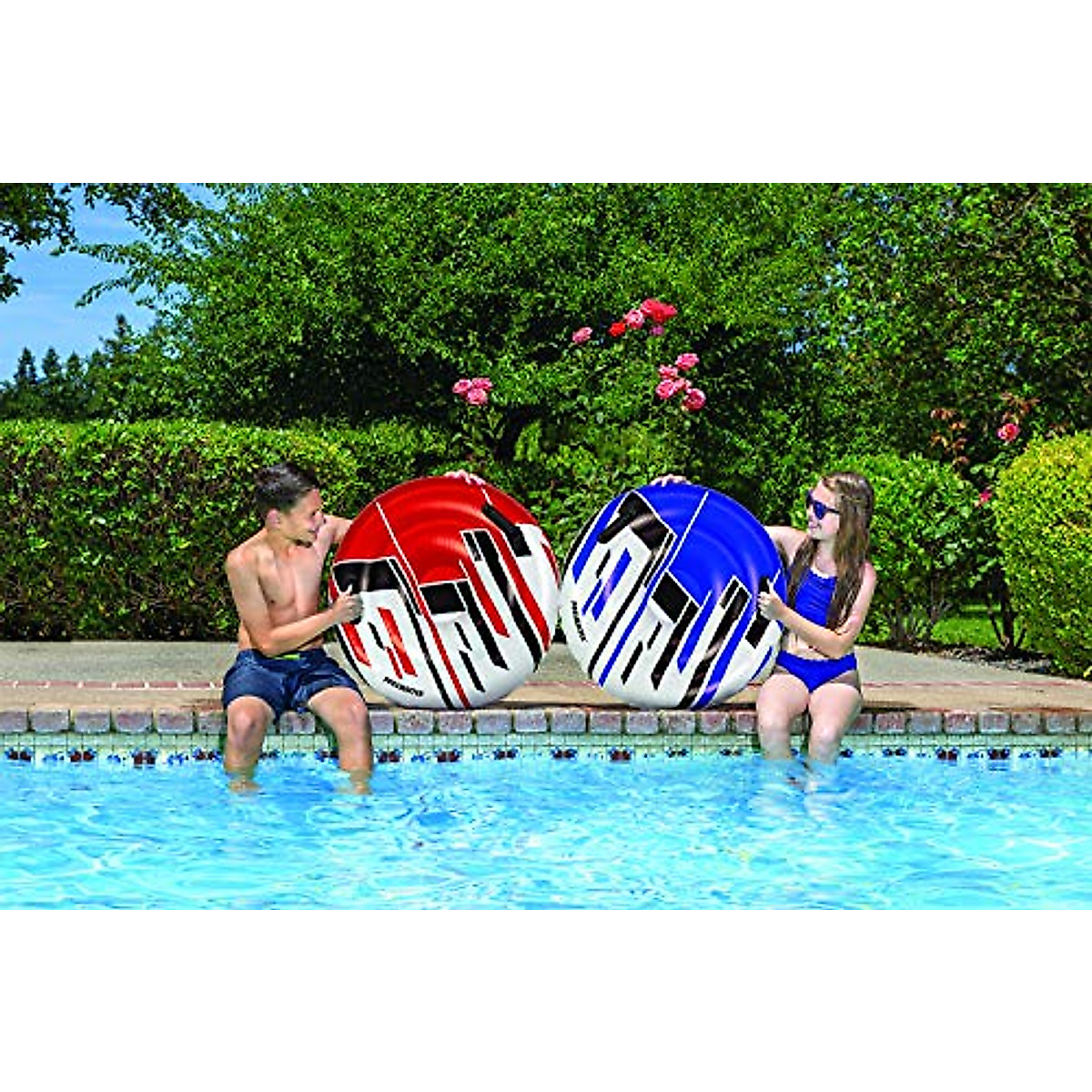 Poolmaster Racing Saucers Inflatable Swimming Pool Float Game (Pack of 2)