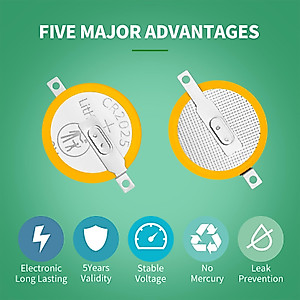 YXZHENG 10PCS 3V CR2025 Save Game Batteries Tabs with 3.8mm, 4.5mm and Y Security Screw Bits 3 Tools for Game boy Color Pokemon Blue, Red, Gold, Silver, and Crystal Save Batteries Battery (10XCR2025)