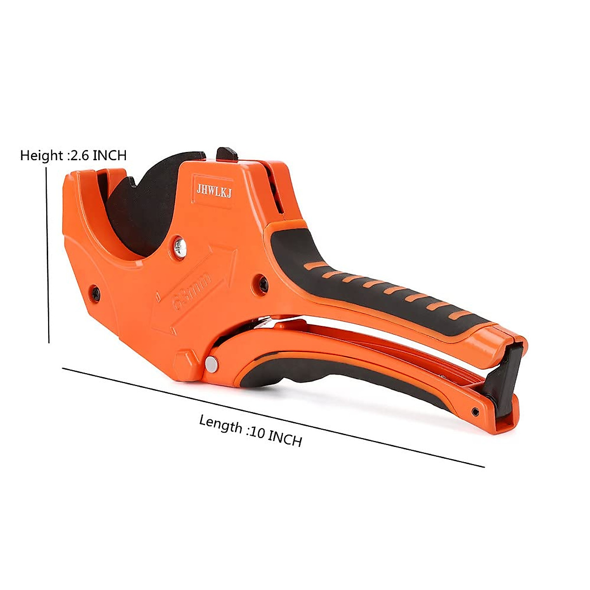 Ratchet Pvc Pipe Cutter, Cuts up to 2-1/2", PVC Cutter 2 Inch, Sk5 blade and aluminum alloy body, Cutting for PEX, PVC, and PPR Pipe, Etc,Ideal for Home Working and Plumbers